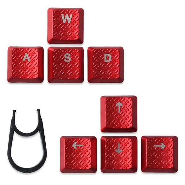 HUYUN Texture Tactility バックライト付きキーキャップ GL Tactile Switch Logit G813/G815/G913/G915 TKL RGB メカニカルゲーミングキーボード(WASD+矢印キーレッド)...