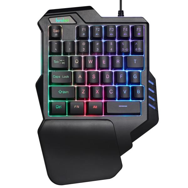 buruberi ゲーミングキーボード 片手キーボード 持ち運び便利有線キーボード Windows＆Macを対応 1年間のメーカ保証期間beri G92【子供の喜ぶプレゼント】:Switchのフォートナイトやマイクラをキーボードで楽しむため...