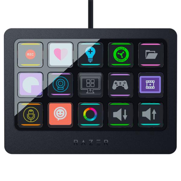 Razer レイザー Stream Controller X 自由に割り当て可能なボタンによりライブ配信やコンテンツ制作で便利になる一体型コントローラー 15個の Switchblade ボタン 主要な配信ソフトウェアに対応 効率的なマルチ...
