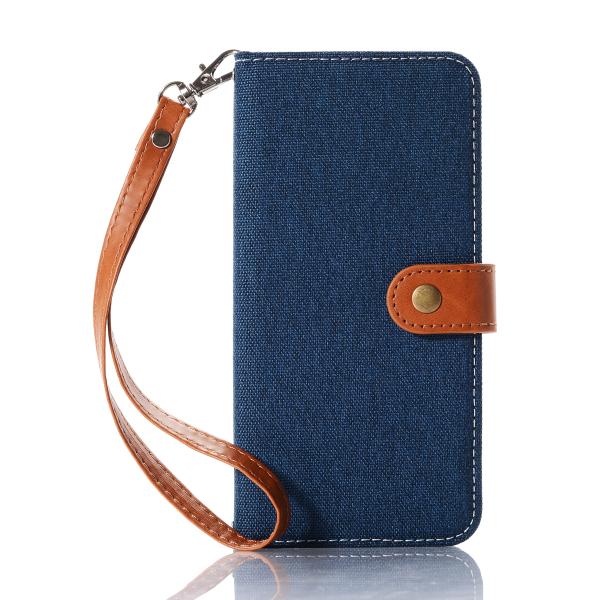 iPhone SE (第2世代/第3世代) ケース手帳型 【MUOUID】 iphone8/iphone7 適用の手帳型 ケースカード入れ収納 スタンド機能 マグネット式 財布型手帳型ストラップ付 デニムケース アイフォンse2/se3/ ...