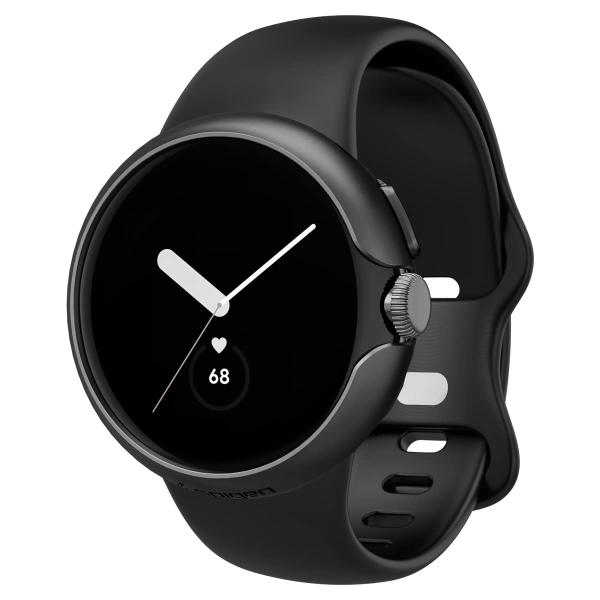 Spigen Google Pixel Watch 2 / Pixel Watch 1 ケース 落下 衝撃 吸収 簡単な取り付け 超薄型 シンプル スリム 軽量 保護カバー シン・フィット ACS05795 (ブラック)【シンプルと保護性能...
