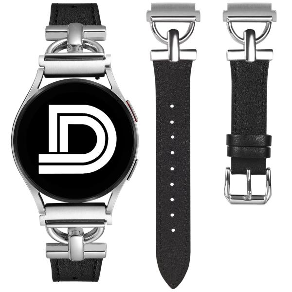 コンパチブル Samsung Galaxy Watch 7/FE/6/5/5 Pro バンド レザー ウォッチ4 40mm・44mm/4 Classic 42mm・46mm/3 41mmに対応 バンド 本革 おしゃれ D字 ギャラクシーAc...