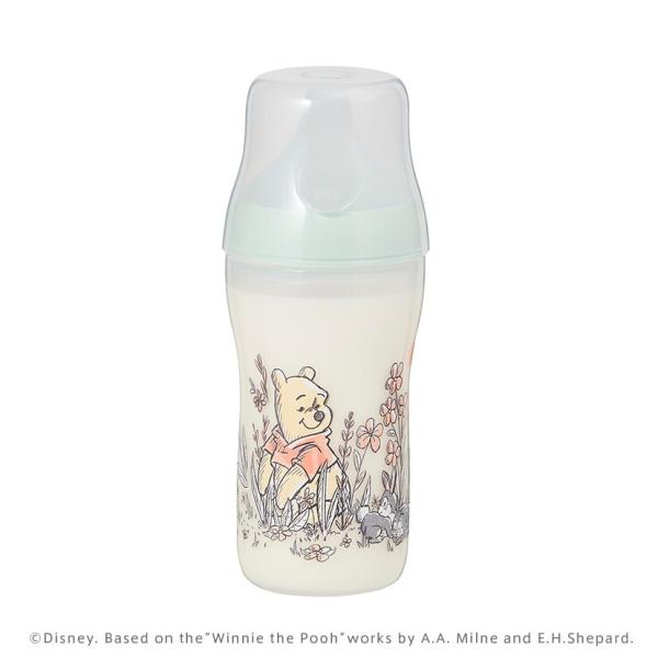 70年近く赤ちゃんのことを研究しつづけたドイツ生まれのほ乳びんです。・おっぱいに近い質感＆かたちを追求・飲み頃を色でお知らせ、適温確認目盛り付き・広口だからお手入れ楽々・ドイツの病院で最も選ばれているほ乳びん本製品には、M（丸穴・3カ月から...