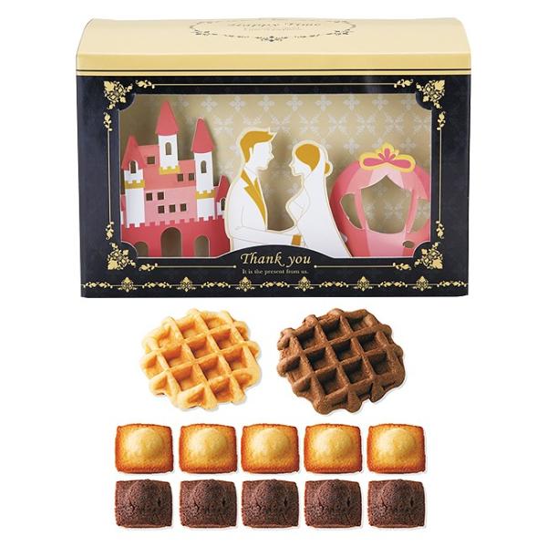 フェアリーボックスの奥に隠された、とっておきのギフト。まるで物語のワンシーン。 立体的なパッケージで感謝の気持ちを伝えるだけでなく、セレクトされたpatisserieをBOX内に詰め合わせて、サプライズも一緒にプレゼント。ワッフル（プレーン...
