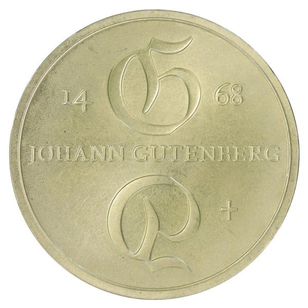 ご興味ありがとうございます。直径：約31mm重量:約17.00g品位：銀（625/1000）グレード:FDC（完全未使用）Germany 1968 500th Anniversary Death of Johann Gutenberg 10...