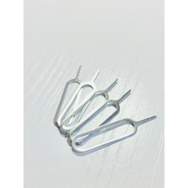 Phone/iPad/タブレッド/スマートフォンのＳＩＭの取り外しに必要なＳＩＭピンですサイズ　長さ　約３cm　幅　約８ｍｍ個数　5個いざという時にすぐにどこかなくすSIMピンです！予備にどうですか？？