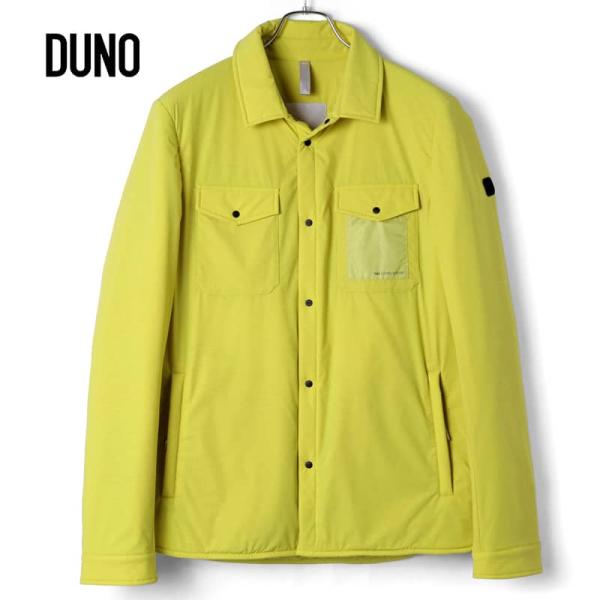 【発売日：2025年01月01日】DUNO / デュノ｜中綿入り撥水ナイロンストレッチシャツジャケット(CITRON/ARONA)｜（ライムイエロー）｜ ３シーズン 中綿ジャケット シャツジャケット ナイロン ライトアウター EASY WE...