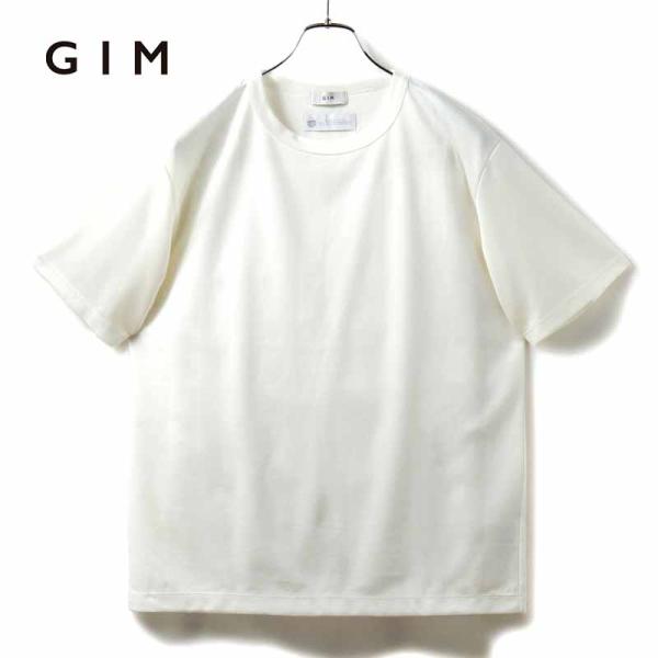 GIM / ジム｜アメリカンシーアイランドコットンドライタッチ半袖クルーネックＴシャツ｜（オフホワイト）｜ 春夏 海島綿 速乾 半袖Tシャツ 半袖カットソー ショートスリーブ メンズ 日本製 アウトレット