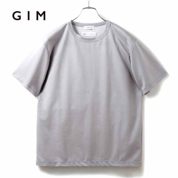 GIM / ジム｜アメリカンシーアイランドコットンドライタッチ半袖クルーネックＴシャツ｜（グレー）｜ 春夏 海島綿 速乾 半袖Tシャツ 半袖カットソー ショートスリーブ メンズ 日本製 アウトレット