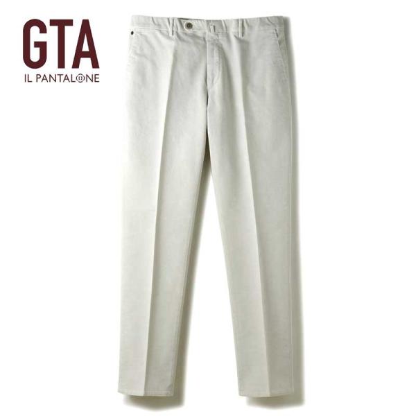 【40%OFF】GTA / ジーティーアー｜ガーメントダイコットンストレッチノープリーツテーパードパンツ(FEDERICO SL/28501)｜（オフホワイト）｜ 秋冬 ボトムス スラックス ピーチスキン モールスキン 製品染め フェデリコ...