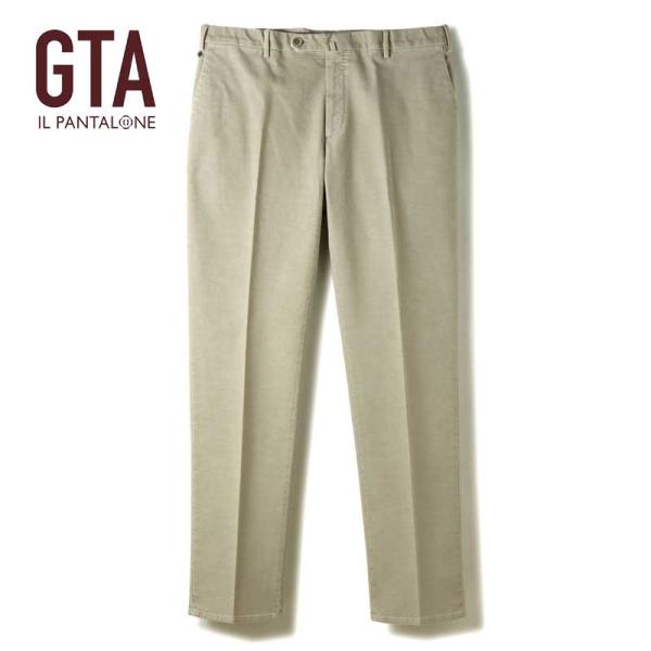 【40%OFF】GTA / ジーティーアー｜ガーメントダイコットンストレッチノープリーツテーパードパンツ(FEDERICO SL/28501)｜（ベージュ）｜ 秋冬 ボトムス スラックス ピーチスキン モールスキン 製品染め フェデリコ メ...