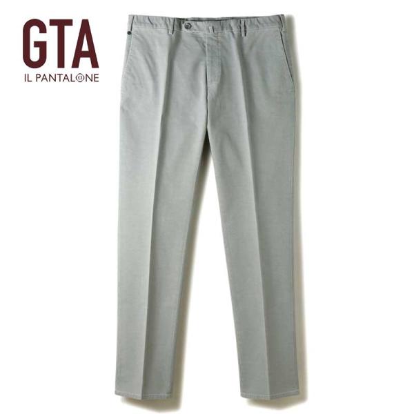 【40%OFF】GTA / ジーティーアー｜ガーメントダイコットンストレッチノープリーツテーパードパンツ(FEDERICO SL/28501)｜（アイスグレー）｜ 秋冬 ボトムス スラックス ピーチスキン モールスキン 製品染め フェデリコ...