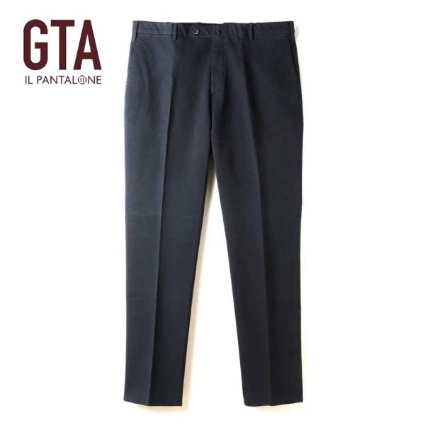 【40%OFF】GTA / ジーティーアー｜ガーメントダイコットンストレッチノープリーツテーパードパンツ(FEDERICO SL/28501)｜（ネイビー）｜ 秋冬 ボトムス スラックス ピーチスキン モールスキン 製品染め フェデリコ メ...