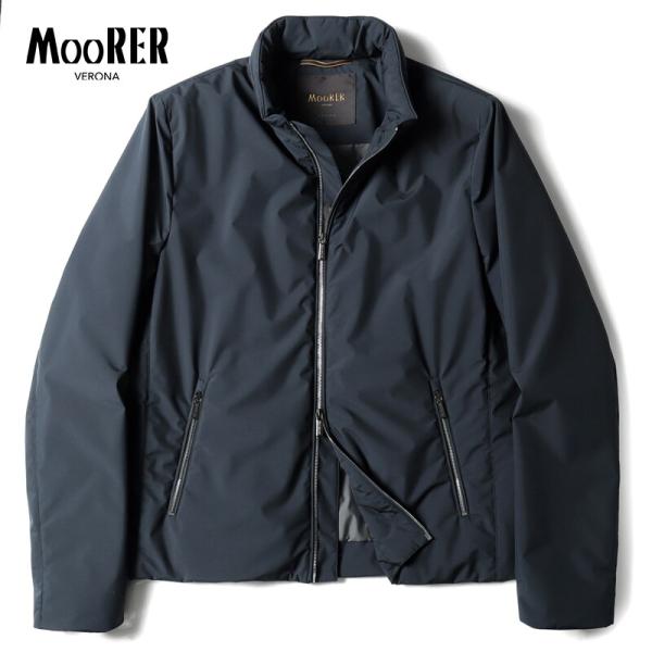 【40%OFF】 MOORER / ムーレー｜防水透湿ポリエステルタフタショートブルゾン(ALCIDE-STP)｜（BLU）｜ 3シーズン ナイロンジャケット パデッドブルゾン メンズ イタリア アウトレット