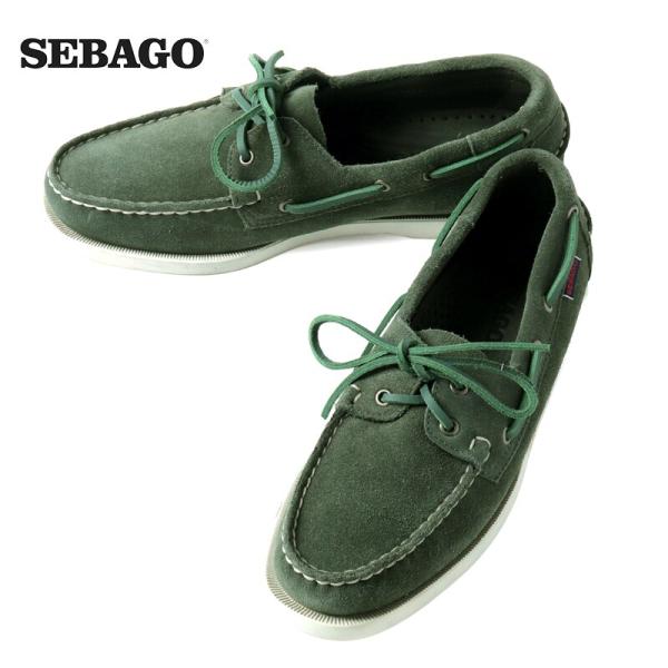 【40%OFF】 SEBAGO / セバゴ｜スエードレザーデッキシューズ(PORTLAND)｜（本体：ディープグリーン ソール：ホワイト）｜ 革靴 ボートシューズ レザーシューズ 本革 牛革 カーフレザー DOCKSIDES ドッグサイド ...