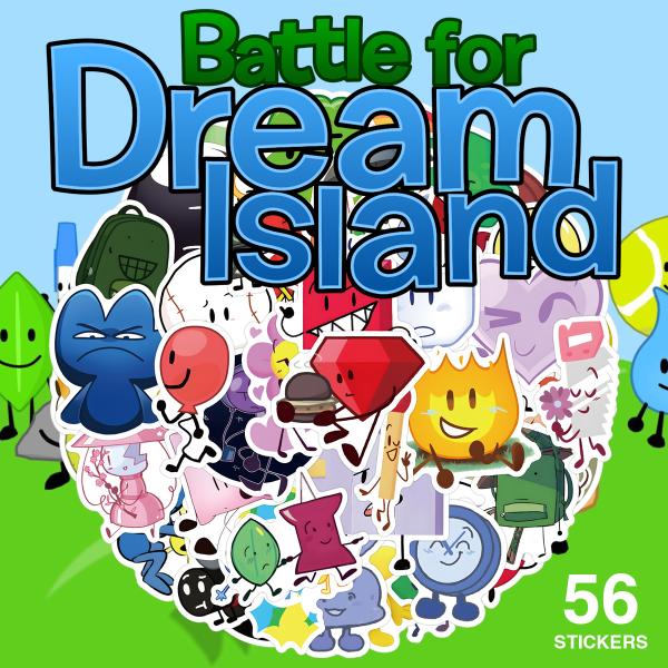 Battle for Dream Island ( バトルフォードリームアイランド )のステッカー56枚セット。楽器やパソコン、スーツケース、スケートボードなどに最適！【Battle for Dream Islandとは】YouTubeにお...