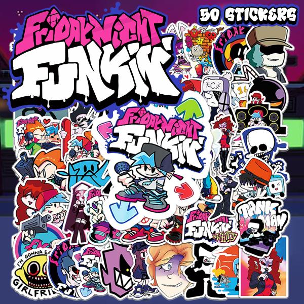 Friday Night Funkin' ( フライデーナイトファンキン )のステッカー50枚セット。防水加工ですので幅広い用途でご使用頂けます。スーツケースやパソコン、スケートボードなどに最適！ステッカーは1枚ずつ形に合わせて切り抜かれて...