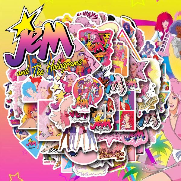 Jem and the Holograms ( ジェム アンド ザ ホログラムズ ) のステッカー57枚セット。防水加工ですので幅広い用途でご使用頂けます。スーツケースやパソコン、スケートボードなどに最適！ステッカーは1枚ずつ形に合わせて切...