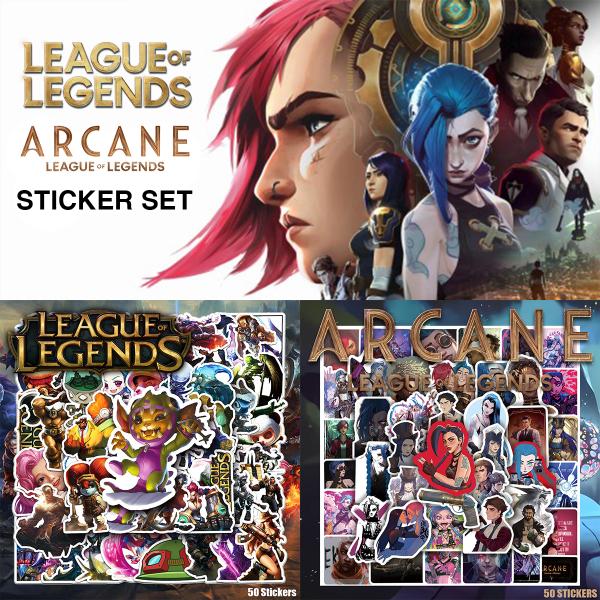 League of Legends ( リーグ・オブ・レジェンド ) とArcane ( アーケイン )のステッカー50枚セット。【デザイン】※各50枚セットLeague of LegendsArcane【League of Legends...