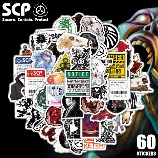 SCP財団 ( SCP Foundation )のステッカー60枚セット。楽器やパソコン、スーツケース、スケートボードなどに最適！【SCP財団とは】SCP財団（エスシーピーざいだん、英: SCP Foundation, SCPF）は、200...