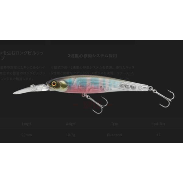 ハイピッチローリングアクション高速リトリーブに対応するバランスの良さと軽快な引き心地が、ダウズビドーの特徴であるハイピッチローリングアクション生み出します。キレのあるロールアクションによる集魚効果とレスポンスの良さは秀逸です。理想の飛距離と...