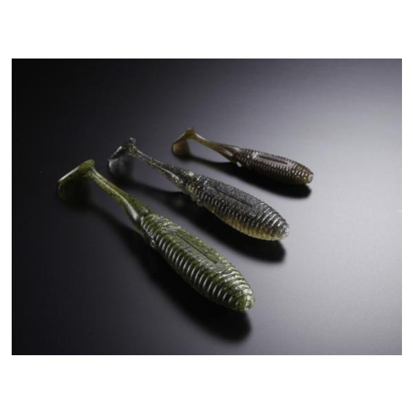 暴れ神のハイアピールシャッドテールシャッドテールタイプのソフトベイトとしてアピール力抜群のアクションで数々のビッグフィッシュの実積を誇るアンモナイトシャッド。ボリューム感のあるシルエットと強波動の組み合わせは唯一無二の存在として多くのアング...