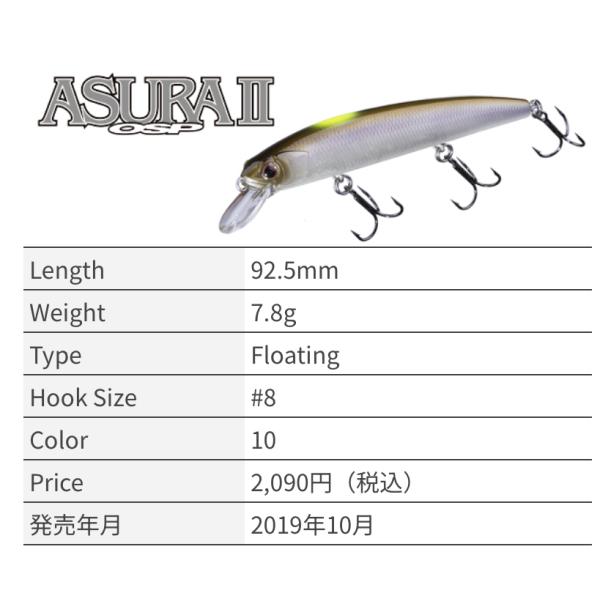 新阿修羅IIフローティングフローティングジャークベイトはストラクチャーやウィード周りで浮かせて躱したい時、低水温やアフタースポーンなど低活性時にジャークで気付かせ、一瞬のステイと水面への浮上アクションでバイトさせたい時に使用する。新モデルで...
