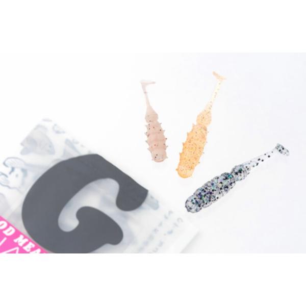 グッドミール シャッドテール（1.5″/2″）は小魚やフナムシをイメージしたすこしボリューム感のあるシャッドテール形状で、グッドミールシリーズ内では強すぎず弱すぎない波動を出すため釣り場で最初に使うワームとしておススメです。状況やターゲット...