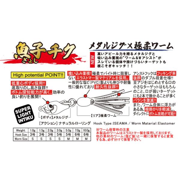 高いアピール力を誇るメタルジグと吸い込み重視の”ワーム＆Wアシスト”が スレている個体や掛けづらいターゲットも根こそぎキャッチ！！