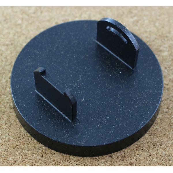 サイズ　：　外径φ85×高さ35mm 　足幅（取付部）が15mmを超える物は取付できません。