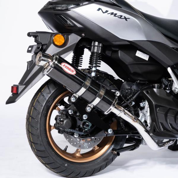 【商品名】・HMS製 MARK4 ステンレス ミラーブラック サイレンサー【メーカー品番】・MARK4-367-03【対応車種(型式)】・ヤマハNMAX155 (8BK-SG92J)【適合年式】・2025年モデル以降のNMAX155に対応※...