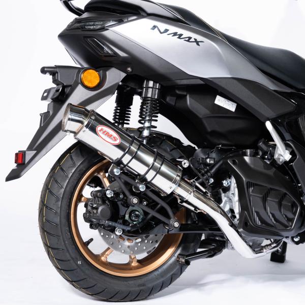 【商品名】HMS製 R300 ステンレス マフラー 【メーカー品番】・R300-367【対応車種(型式)】・ヤマハ NMAX155  (8BK-SG92J)【適合年式】・2025年モデル以降のNMAX155に対応※O2センサー２個搭載モデル...