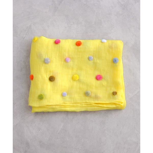 ■ この商品はSALE価格で販売しております。商品の交換や返品はできかねますのであらかじめご了承ください。尚、些少の傷・汚れに関してはご容赦願います。■ 定価　44,000円鮮やかなイエローの生地にカラフルなベロアのボタンが飾られた可愛いス...