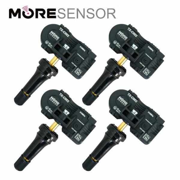 TPMSセンサー MORE SENSOR TX-C002 スナップイン4個セット当店で専用ツールにてお客様のお車の情報を登録してお届けしますので、お届け後すぐに装着が可能です。※コーディングしたTPMSセンサーを車両へ読み込ませる為の初期設...