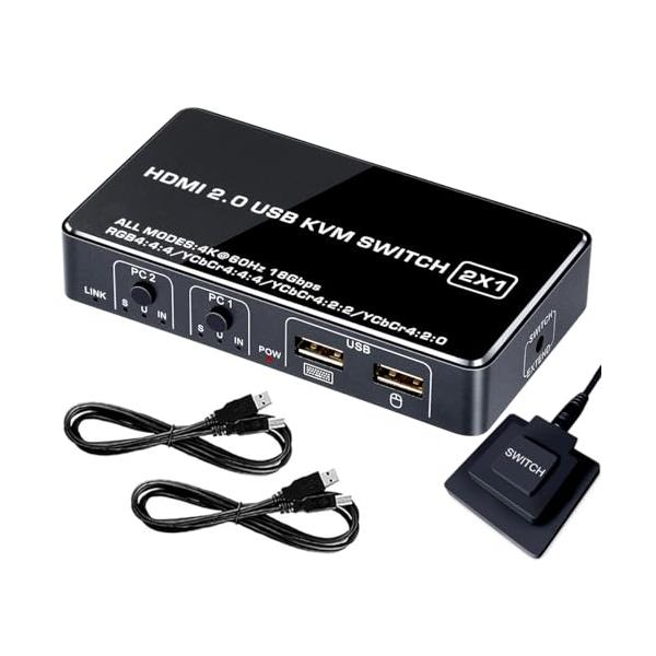 HDMI US KVM切替器（２台用）/-/EHD-601N・PC2台 モニター1台 切り替え２台のパソコンを、１組のコンソール（モニタ・キーボード・マウス）から操作できるPC切替器（CPU切替器）です。デスク周りの省スペース化を実現します...