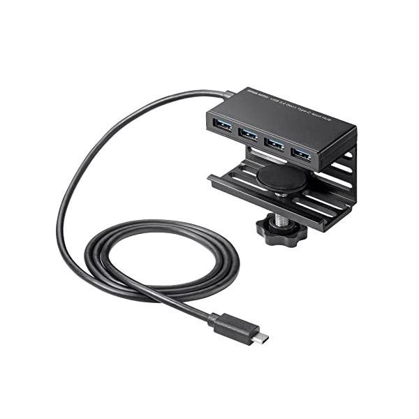 Type-Cブラック/-/USB-3TCH31BK・Style:Type-C・パッケージ個数:1・机などに挟んで使える便利なUSBハブです。・クランプ付きで机の厚さに合わせてしっかり固定できます。・ハブ部を付替えることで、様々な向きでUSB...