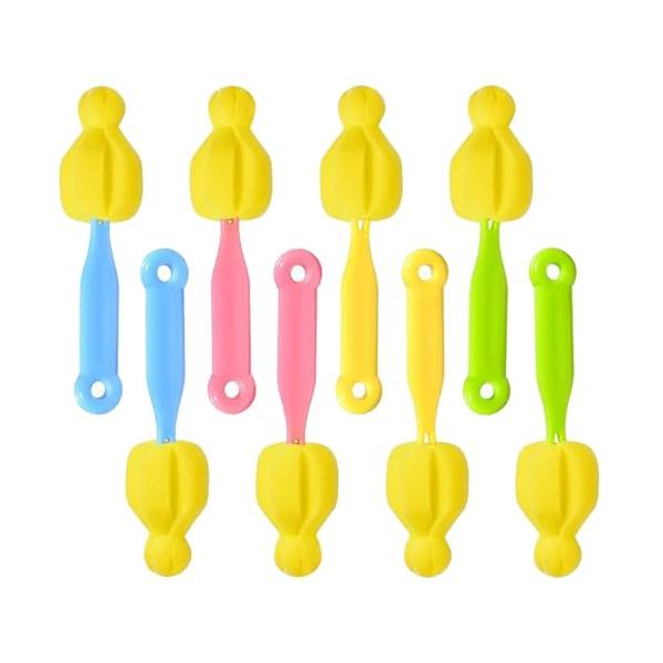 ブルー、ピンク、イエロー、グリーン/14*3.7cm/nps-181・サイズ14*3.7cm。セット内容8本セット。・高品質素材高密度の高品質スポンジを使用しており、汚れや残留物をしっかりと除去します。そのため、哺乳瓶を効果的に清掃でき、衛...