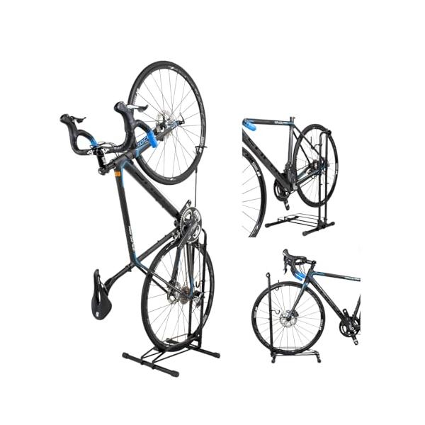 モダンPROブラック/-/GX-013D・Color:PROブラック・商品内容：自転車スタンド、取付け工具サイズ：高さ76-128cm伸縮的、底部44x41cm、チューブ厚み1.2mm重量:2.7kg適用車種:20-29インチほぼ適用。適用...