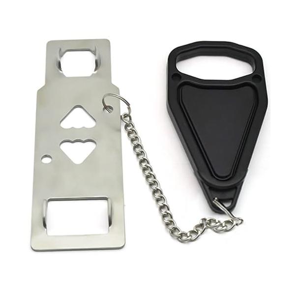 黒/-/-・1.セット内容：携帯ドアロック1個入、サイズ：13*5.4 cm、色：黒。・2.良質なステンレス+プラスチック製で、丈夫で耐久性があり、壊れにくく、長時間使用することができます。・3.ドアストッパーは、家庭や公共の場所の安全を高...