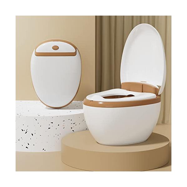 Camel color/-/-・Color:Camel color・安全素材：ポータブルな子供用便座は、環境に優しいPP素材、安全で環境に優しい、厳選されたPUシートクッションで作られています。ソファのように柔らかく快適で、耐久性があり、お...