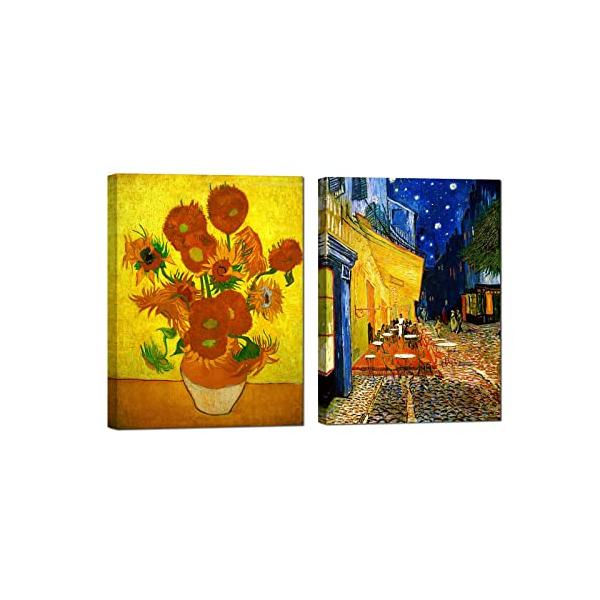 壁掛けゴッホ 絵画 72-1/20 x 30cm x 2枚/-・Color:ゴッホ 絵画 72-1Size:20 x 30cm x 2枚・高精細インクジェット印刷高精細アートマイクロスプレー、鮮明で繊細な画質、新鮮なパターンと明るい色、家の...
