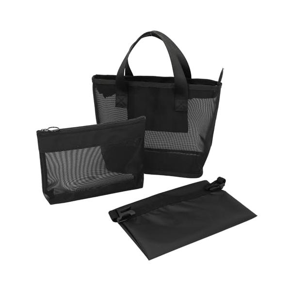 トラベルブラック/小さい Small/SP2024-3・Style:トラベル・・必要最低限のアイテムを持ち運ぶサウナーにオススメしたい、コンパクトサイズのバッグです。・・仕事帰りや旅行のシーンで特に活躍・・チャック付きのメッシュ素材のバッグ...