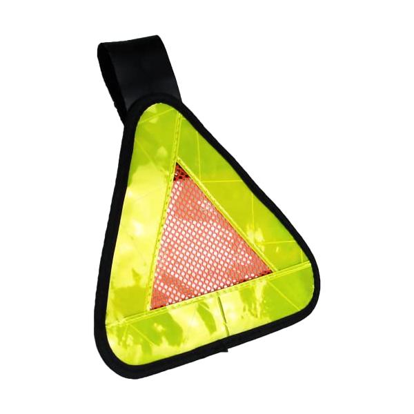 自転車用アクセサリーイエロー/175 x 155mm 1辺175mmの正三角形/R25-L-REFLECTOR・パッケージ個数:1・サドルやサドルバッグにぶら下げて、安全走行を後続車にアピール。・2本のマジックテープでサドルのレールやサドル...