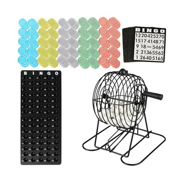 クリスマスや忘年会などのイベントでみんなで盛り上がれる定番のビンゴゲームです。ビンゴカード・抽選器・ボール・ボールトレイ・マーカーのフルセットでのご用意なので、お手元に届きましたらすぐにお使いいただけます。・抽選器から出たボールに書かれてい...