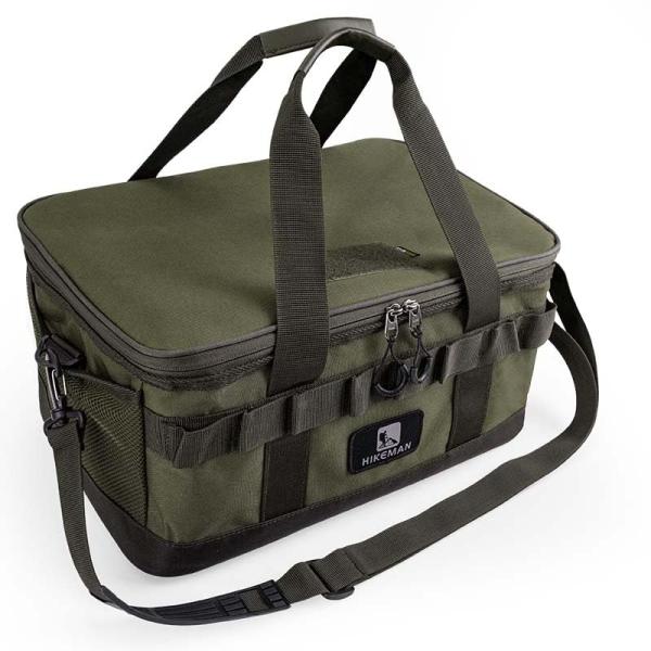 Japaneseアーミーグリーンショルダー付き/-/HKSOLOBAG・Color:アーミーグリーンショルダー付き・厚いクッション材入り：?内部には約7mmもあるクッション材入りのキャンプバッグです。突然の衝撃や落下から中身を守り、大事なキ...