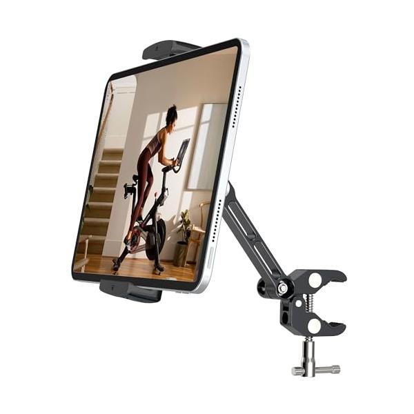 ブラック/-/T06・パッケージ個数:1・抜群の安定性：CreaDream iPadホルダー 自転車ハンドルバーマウントは99%アルミニウム合金製で、より安全で安定した取り付けを実現します。トレッドミル、スピンバイク、エリプティカル、エアロ...