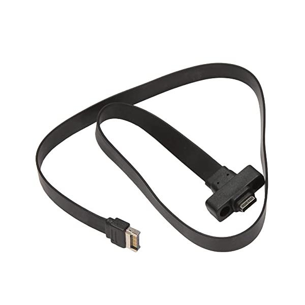 ブラック/-/500124565・パッケージ個数:1・高品質素材：USB3.1延長フラットケーブルの素材は柔らかく平らで、曲げたり折りたたんだりしやすいです。これにより、コンピュータケースの配線が容易になり、スペースを節約できます。USB3...