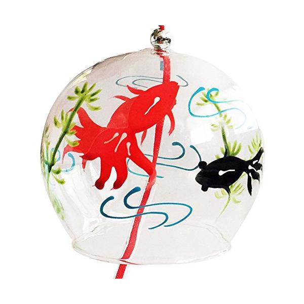 クリア/約40.0cm（吊るした長さ）/509-023・ガラス製の風鈴