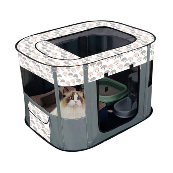 Mサイズ花柄グレー/-/CTY-007・Color:花柄グレーStyle:Mサイズ・ワンちゃんの快適ライフを旅行やキャンプ、災害の時でも臨時ケージとして大活躍・快適メッシュ素材通気性を重視したメッシュ素材を使用。わんちゃんも一目で確認できる...