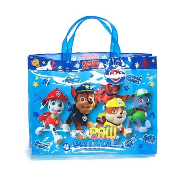 パウ・パトロール水色/約：H260×W340×D120mm/134346・Color:水色Style:パウ・パトロール・パッケージ個数:1・お子様に大人気パウ・パトロールのマチアリPVCバッグです。・水に強いPVC素材で出来ているのでプール...